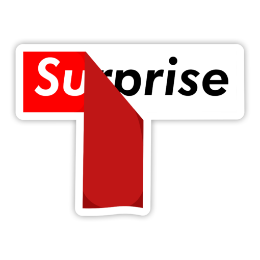 Supreme Surprise Sticker - stickermirchi.com