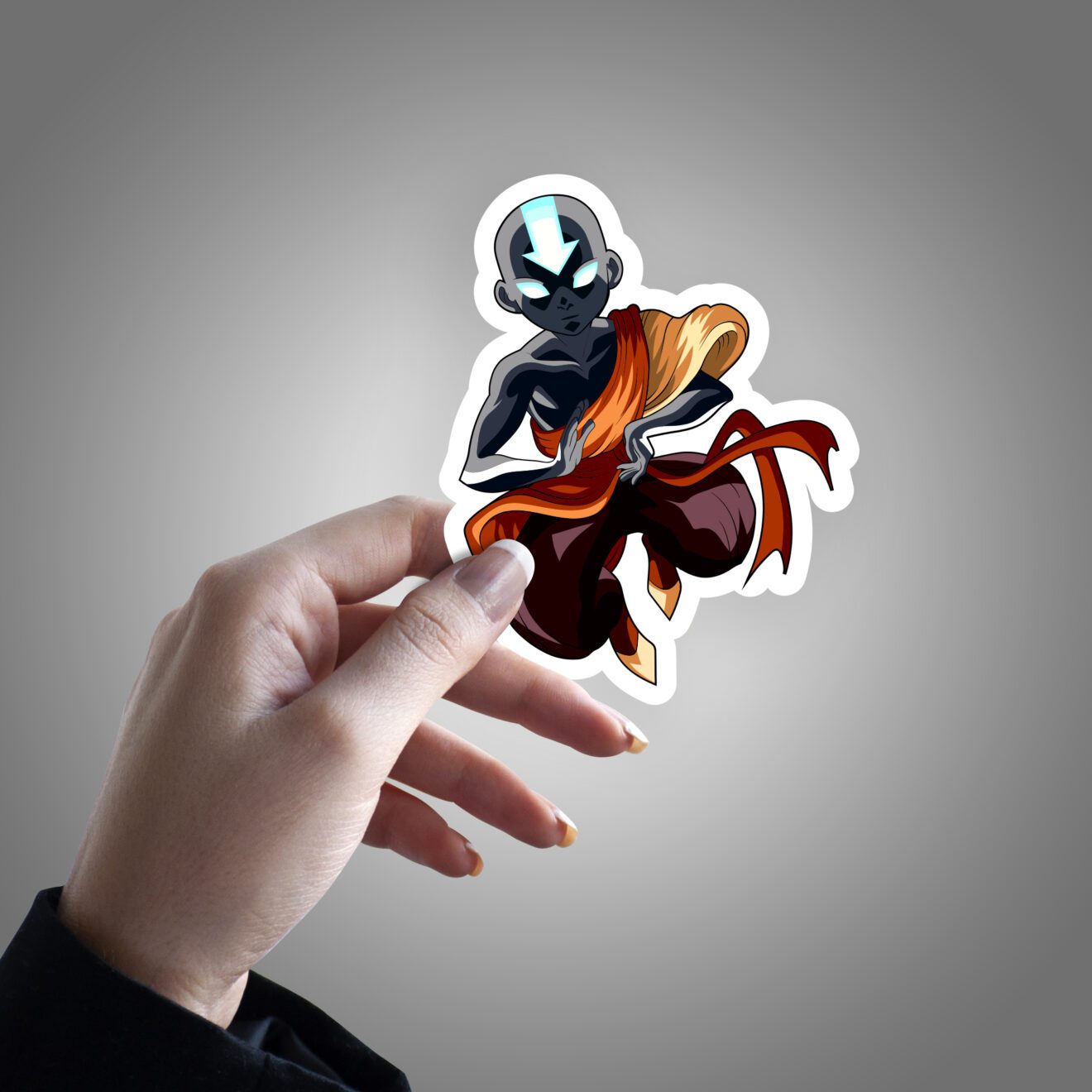 Aang Enters the Avatar State Sticker – stickermirchi.com