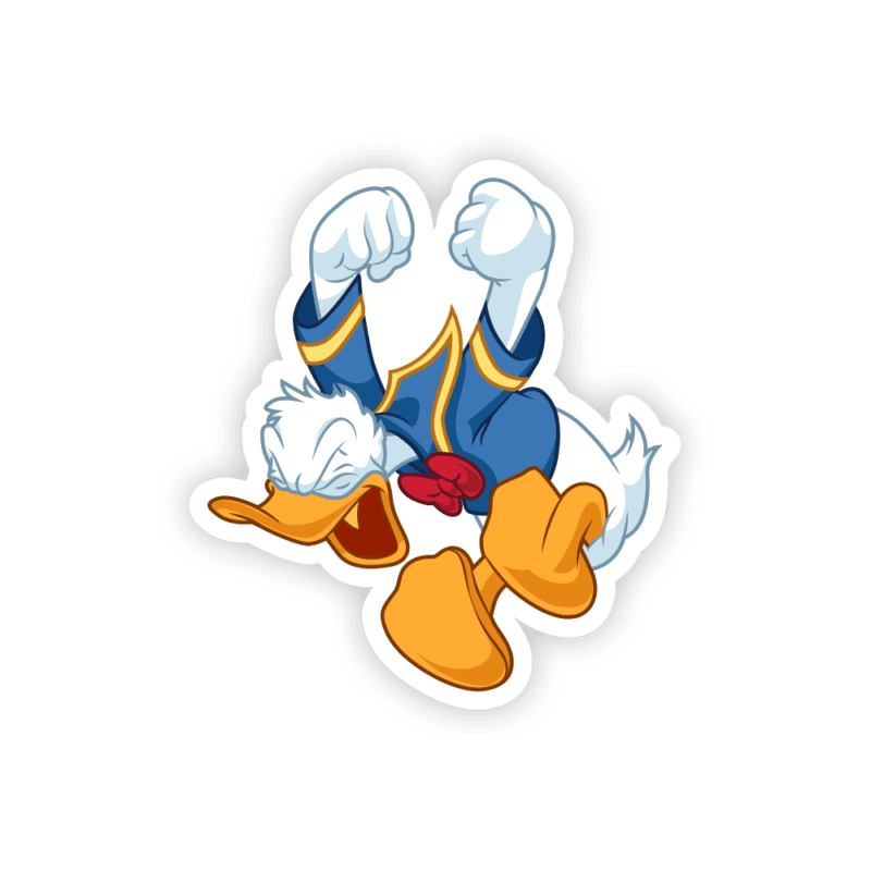Angry Donald Duck Sticker – stickermirchi.com
