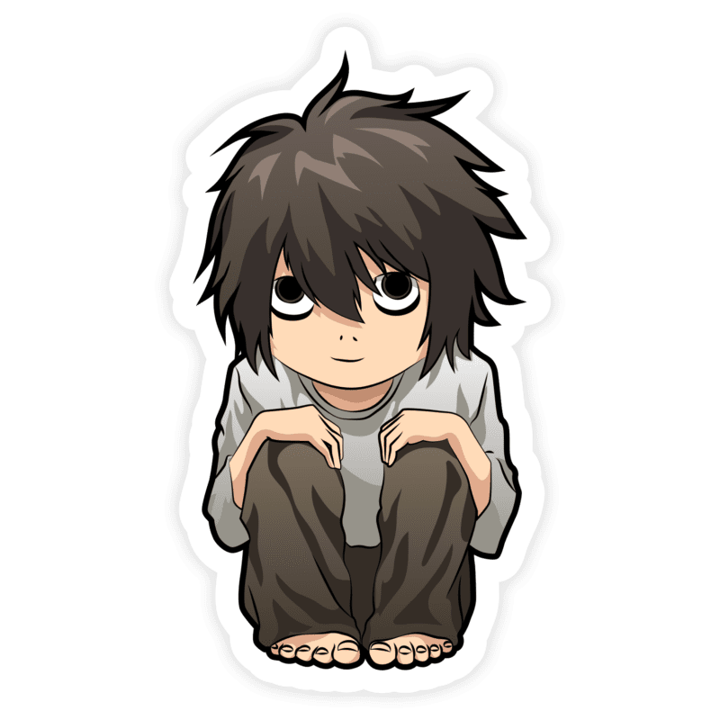 Death Note Chibi L Sticker – stickermirchi.com