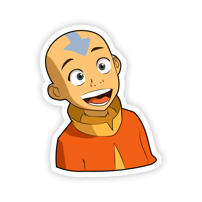 Avatar The Last Airbender Aang Sticker – stickermirchi.com