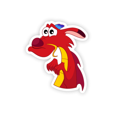Mulan Mushu Sad Face Sticker – stickermirchi.com