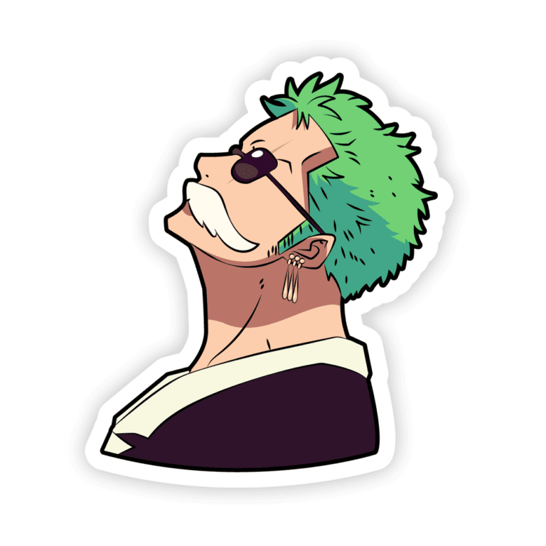 One Piece Zoro Disguise Stickers – stickermirchi.com