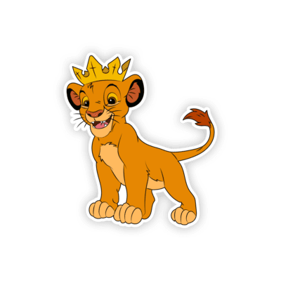 The Lion King Simba King Sticker – stickermirchi.com