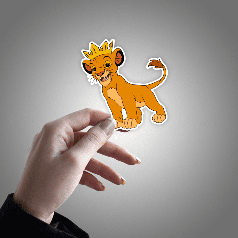 The Lion King Simba King Sticker – stickermirchi.com