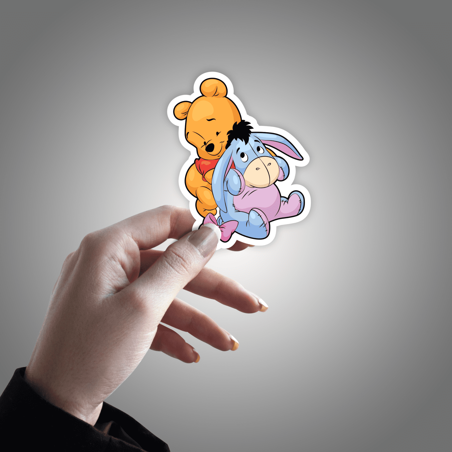 Winnie The Pooh and Eeyore Sticker – stickermirchi.com