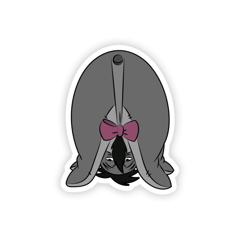 Winnie the Pooh Eeyore and Tail Sticker – stickermirchi.com