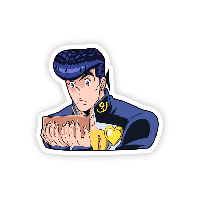Jojo Josuke Higashikata Empty Wallet – stickermirchi.com