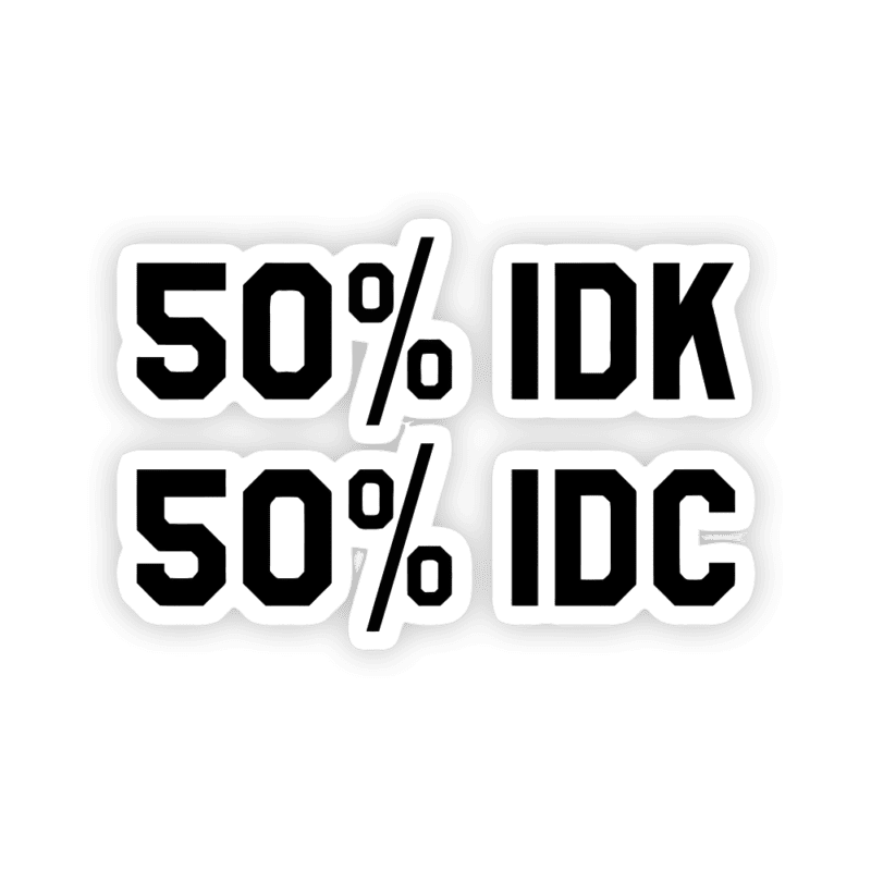 50 IDC Sticker – stickermirchi.com