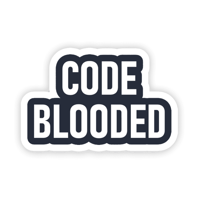 Code Blooded Sticker – stickermirchi.com