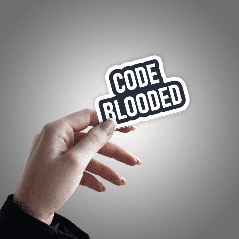 Code Blooded Sticker – stickermirchi.com