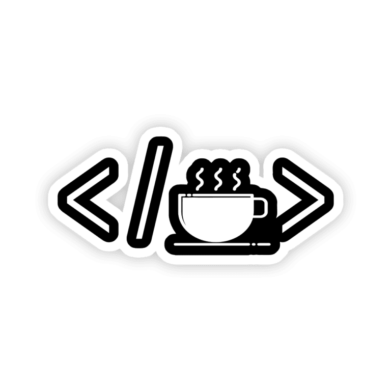 Coffee Code Web Developer Sticker – stickermirchi.com