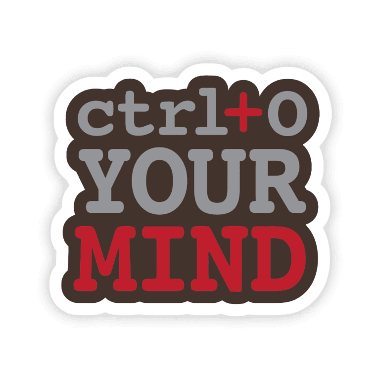 Ctrl+o Open Your Mind Sticker – stickermirchi.com