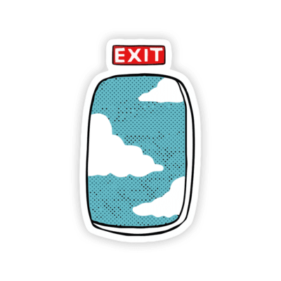Emergency Exit Sticker – stickermirchi.com