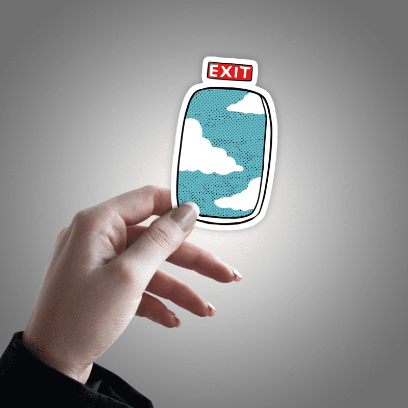 Emergency Exit Sticker – stickermirchi.com
