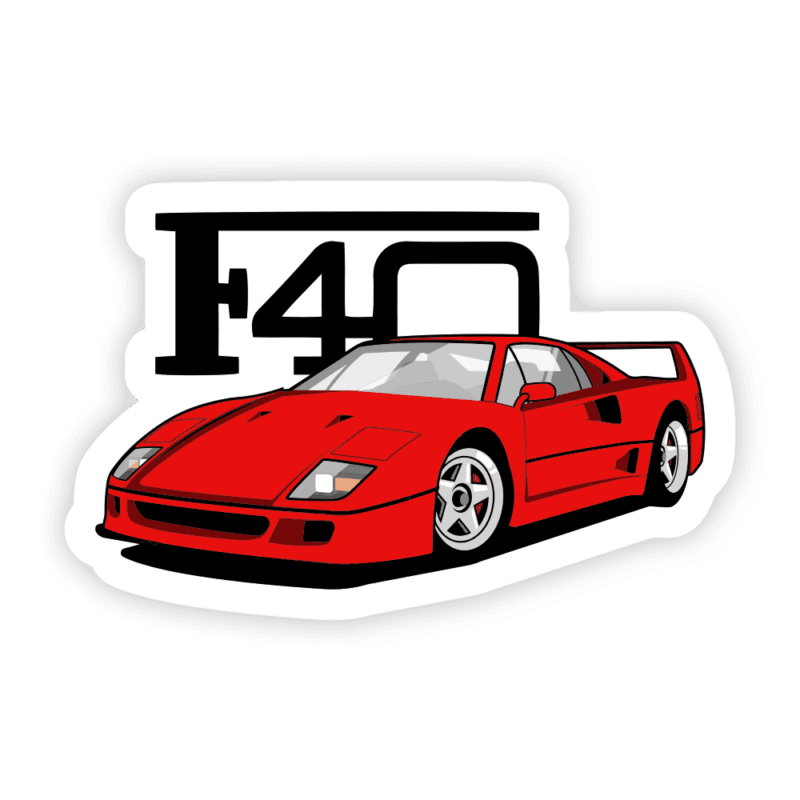 Ferrari F40 Sticker – stickermirchi.com