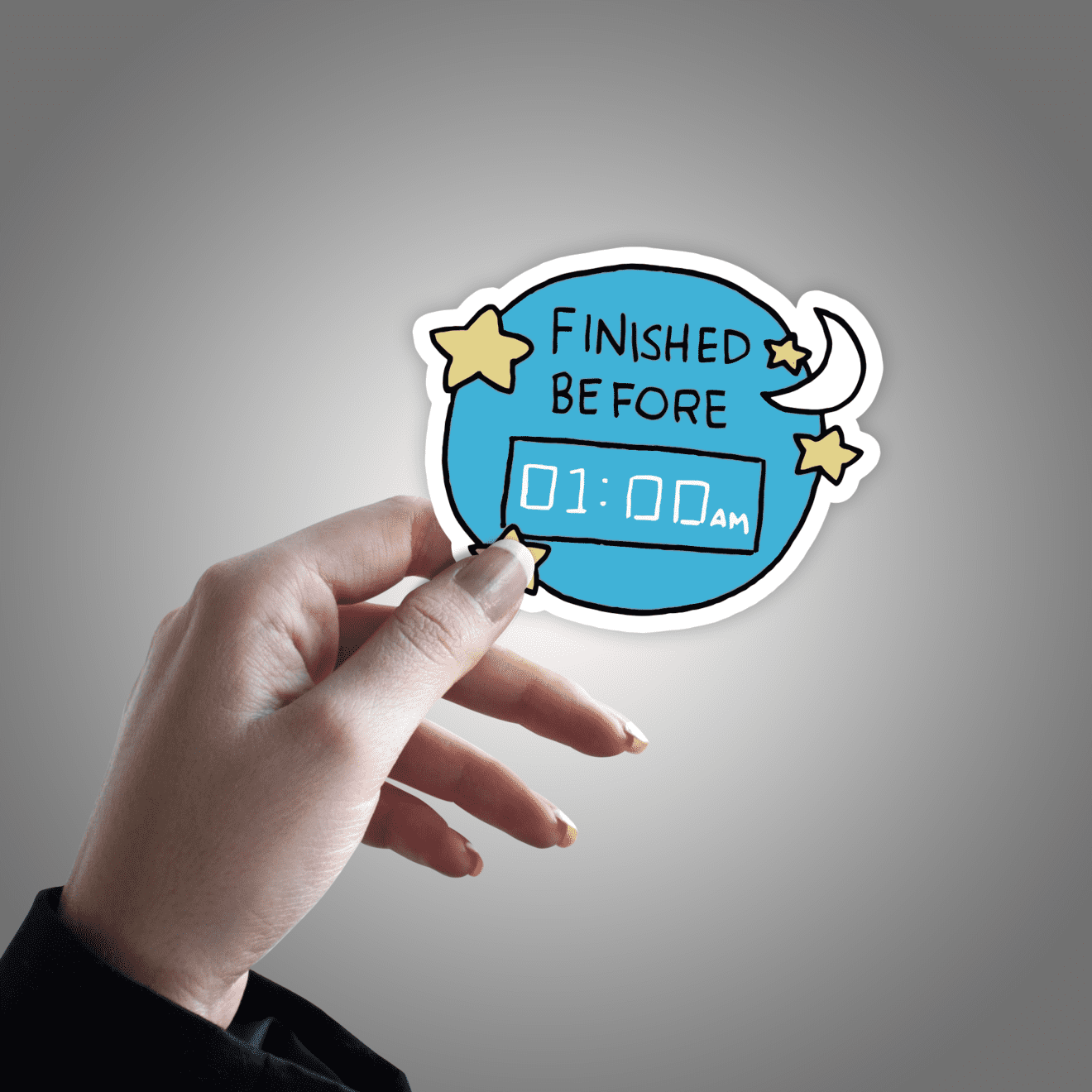 Finished Before Sticker – stickermirchi.com