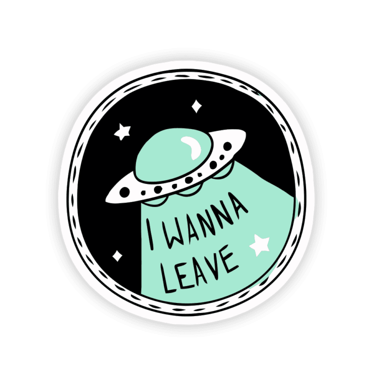I Wanna Leave Stickers – stickermirchi.com