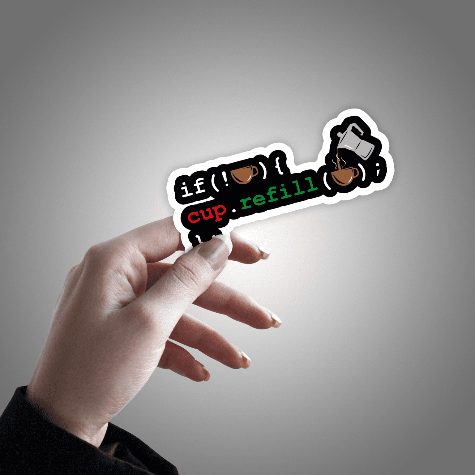 If Coffee Empty Then Refill Cup sticker – stickermirchi.com