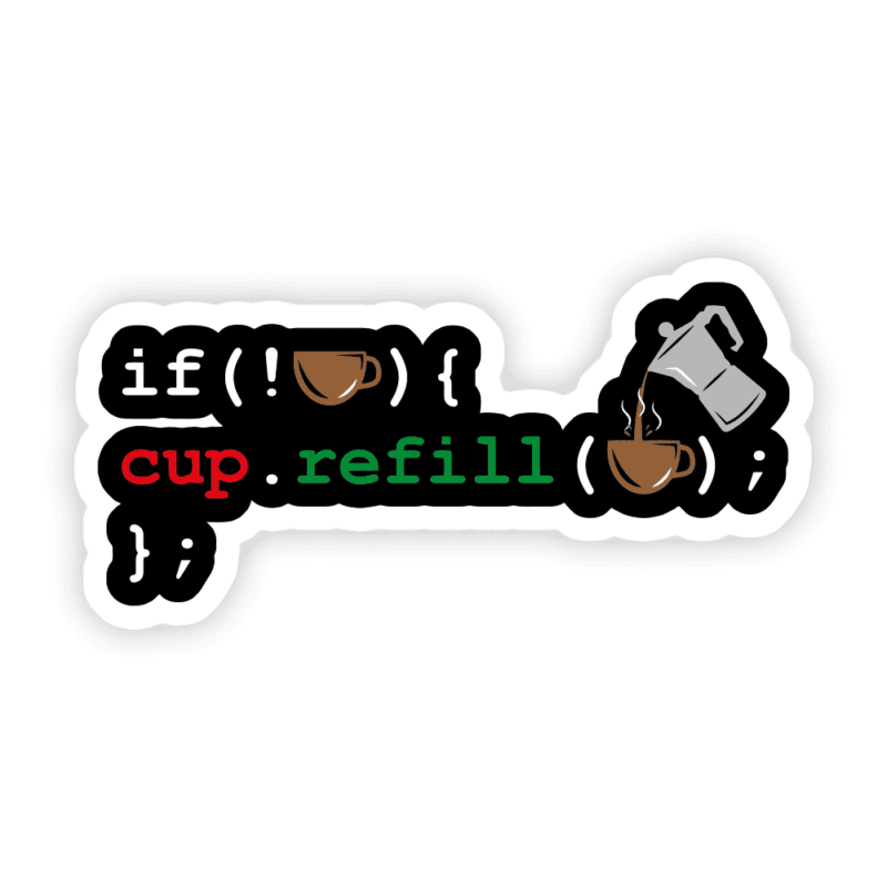 If Coffee Empty Then Refill Cup sticker – stickermirchi.com