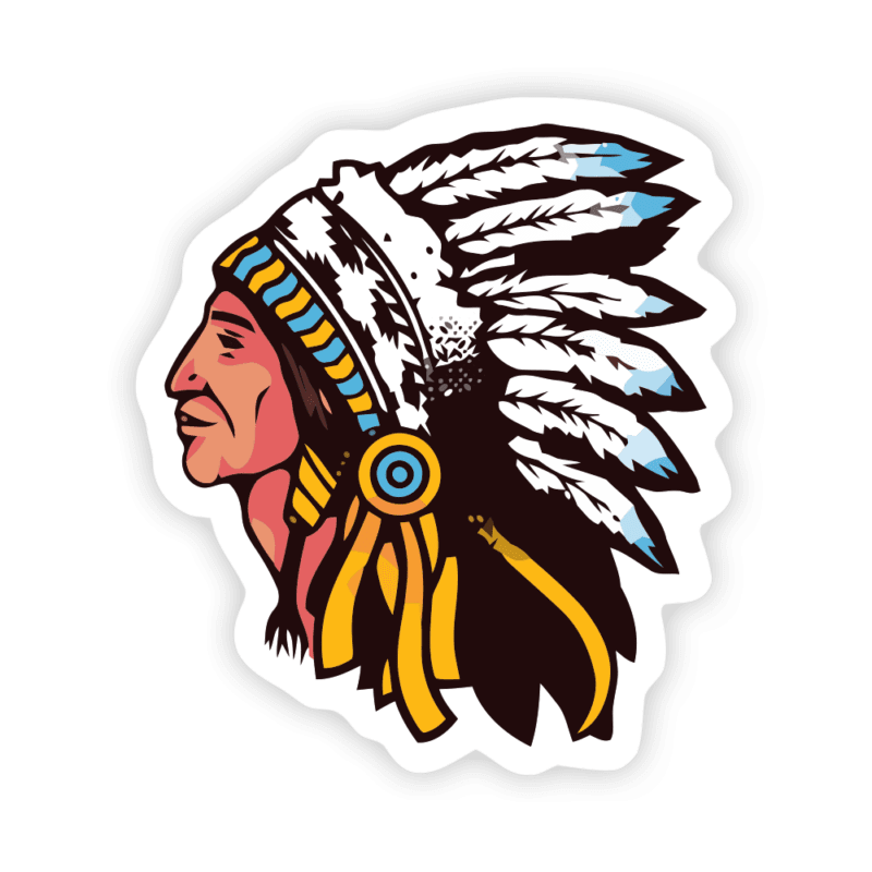 Indian Chief Sticker – stickermirchi.com