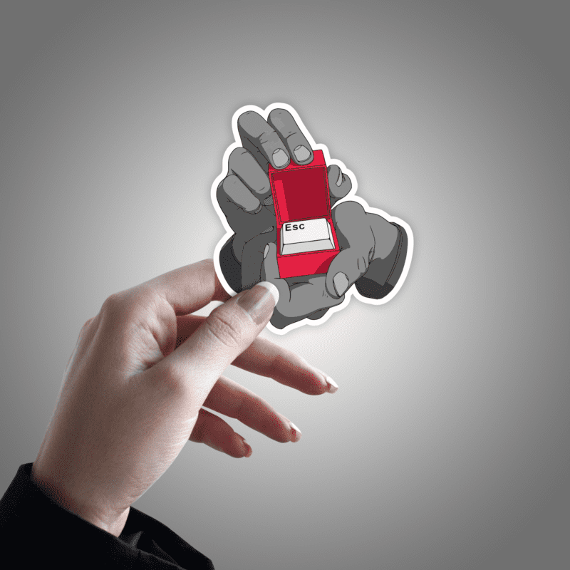 Lets?s Escape Together Proposal Sticker – stickermirchi.com