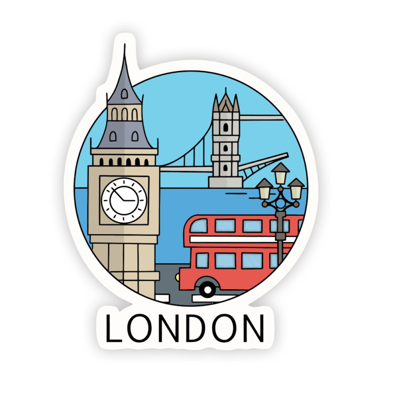 London Sticker – stickermirchi.com