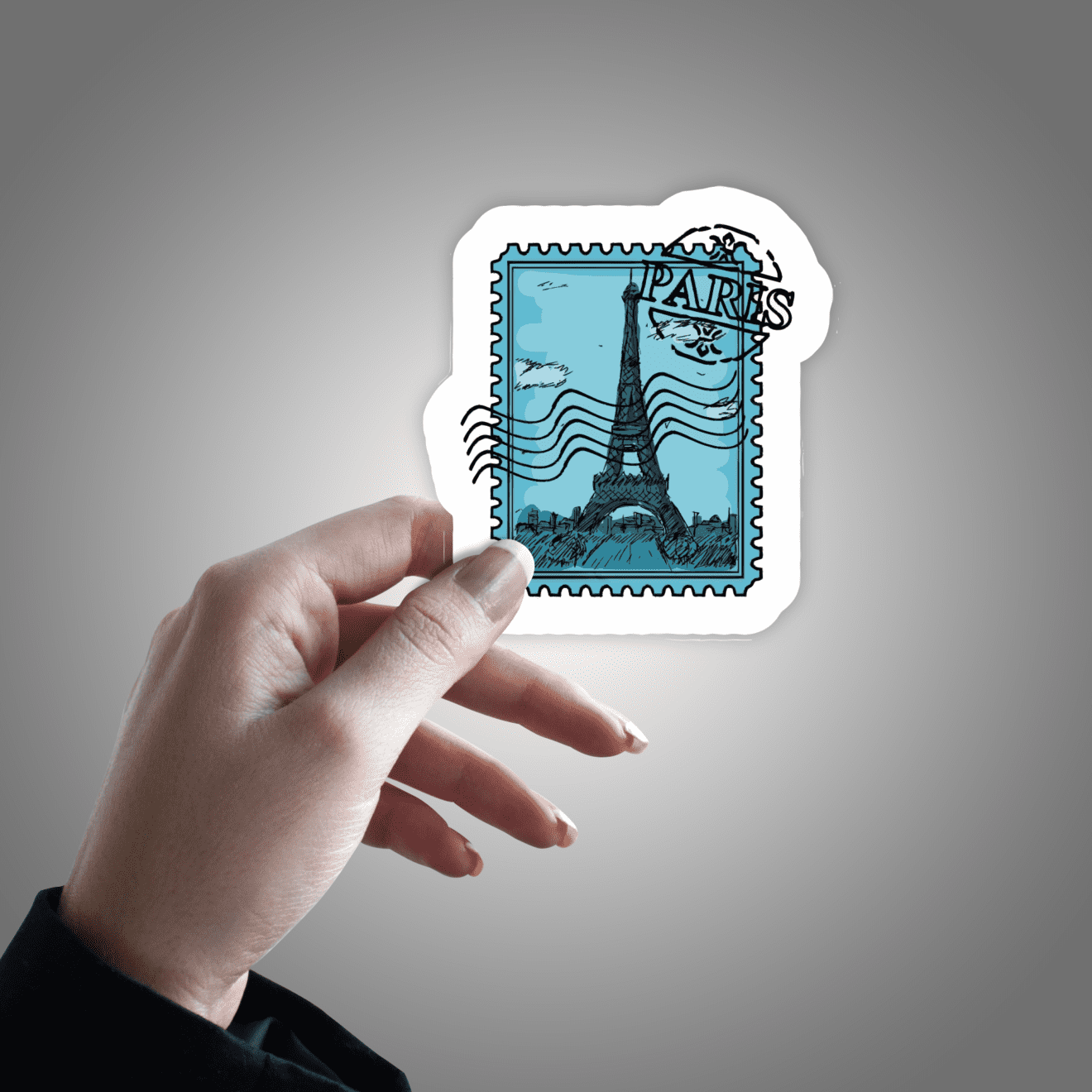 Paris Post Stamp Sticker – stickermirchi.com