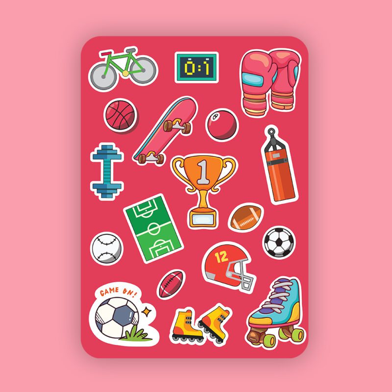 Sports Stickers Sheet – stickermirchi.com