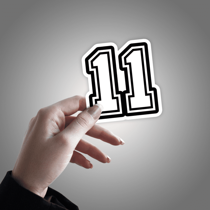 Sports Team Jersey Number #11 Sticker – stickermirchi.com