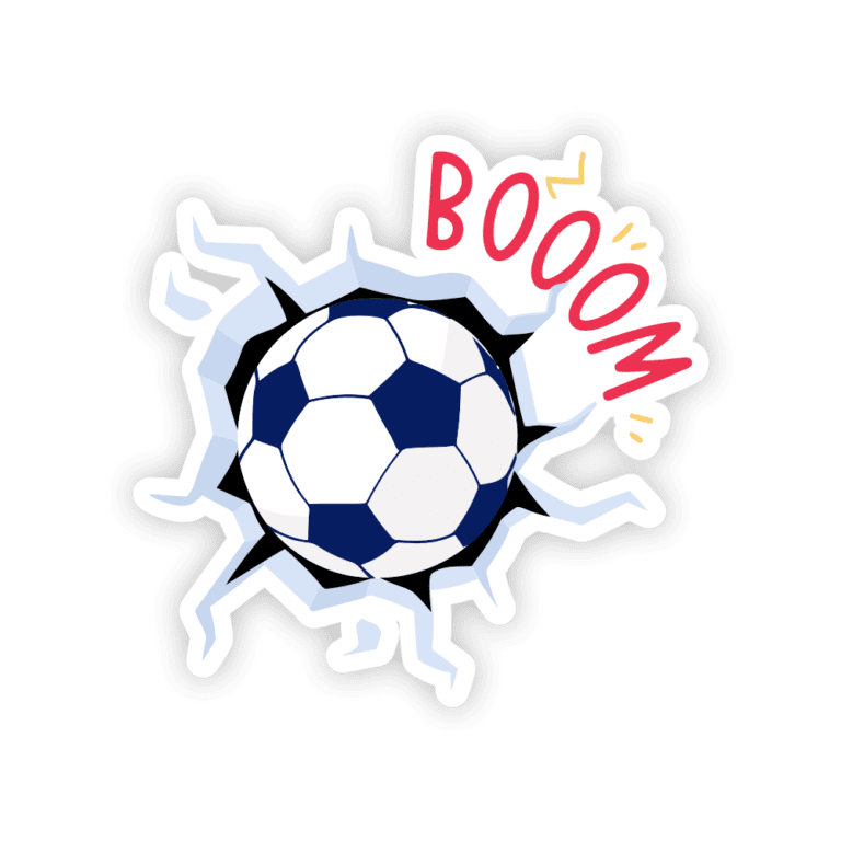 Football Boom Sticker – stickermirchi.com
