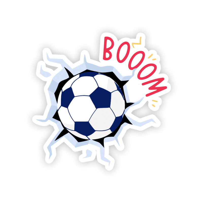 Football Boom Sticker – stickermirchi.com