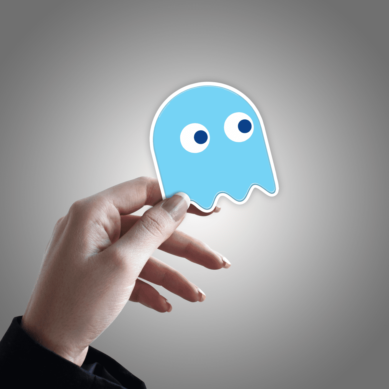 Blue Pacman Sticker – stickermirchi.com