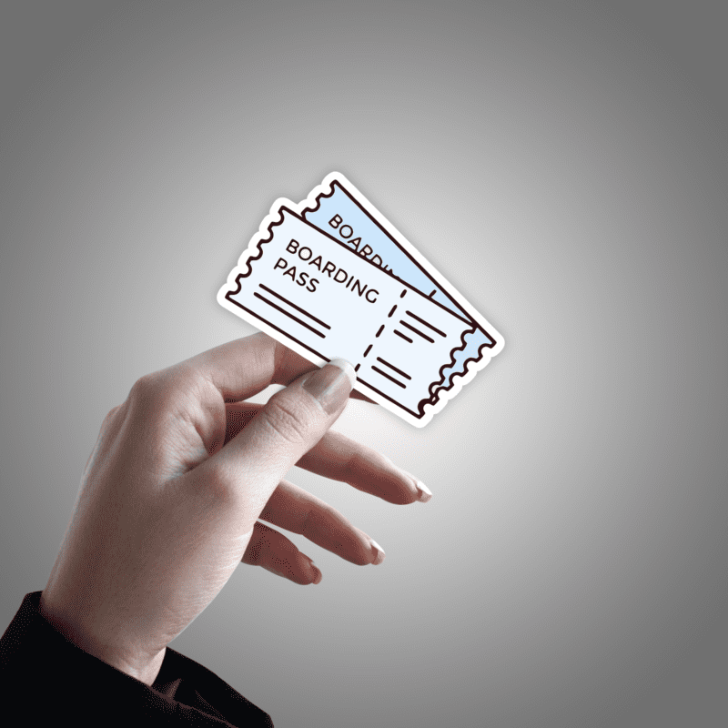 Boarding Pass Sticker – stickermirchi.com