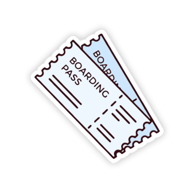 Boarding Pass Sticker – stickermirchi.com