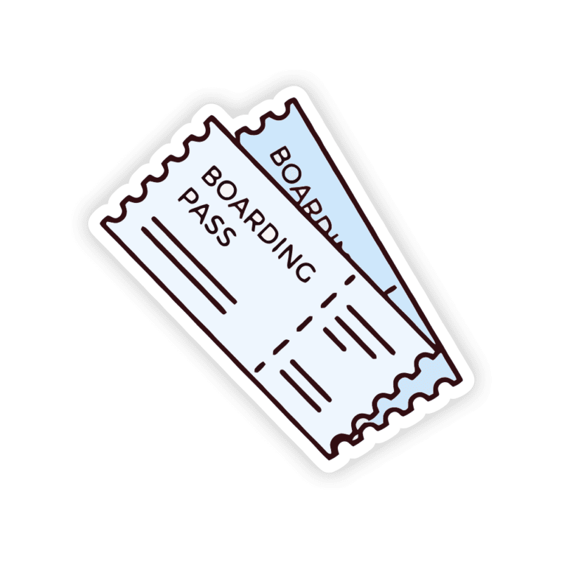 Boarding Pass Sticker – stickermirchi.com