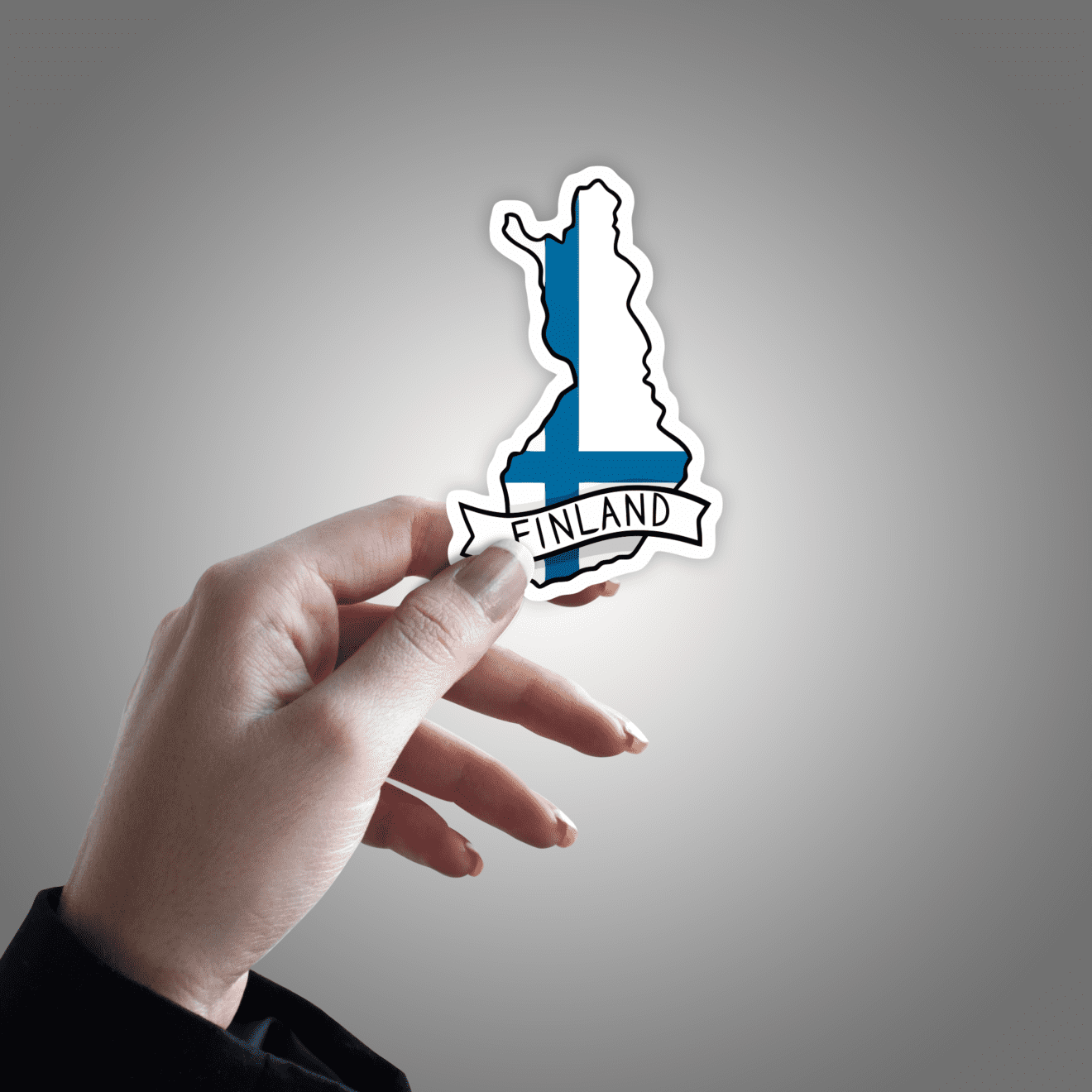Finland Flag Map Sticker – stickermirchi.com