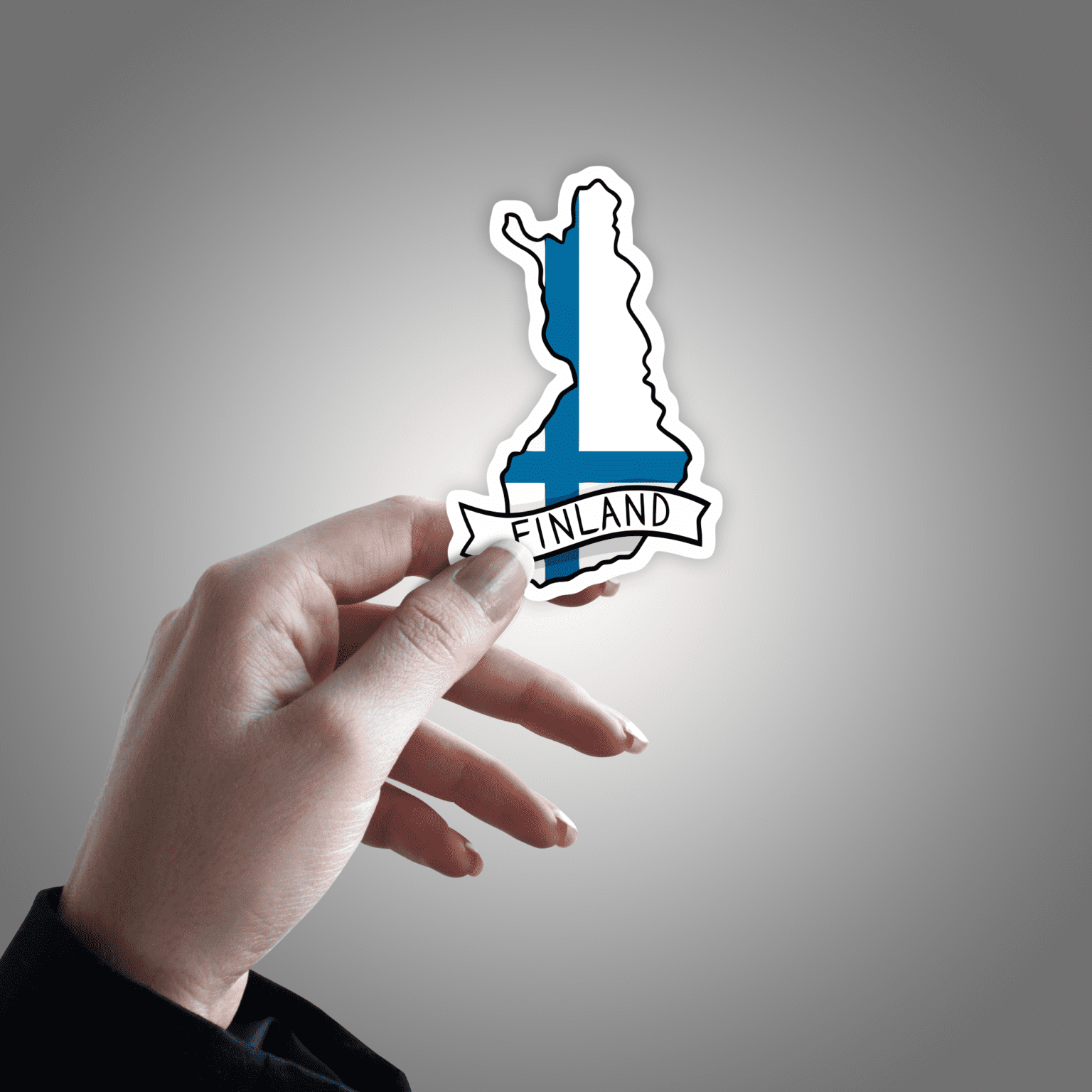 Finland Flag Map Sticker – stickermirchi.com
