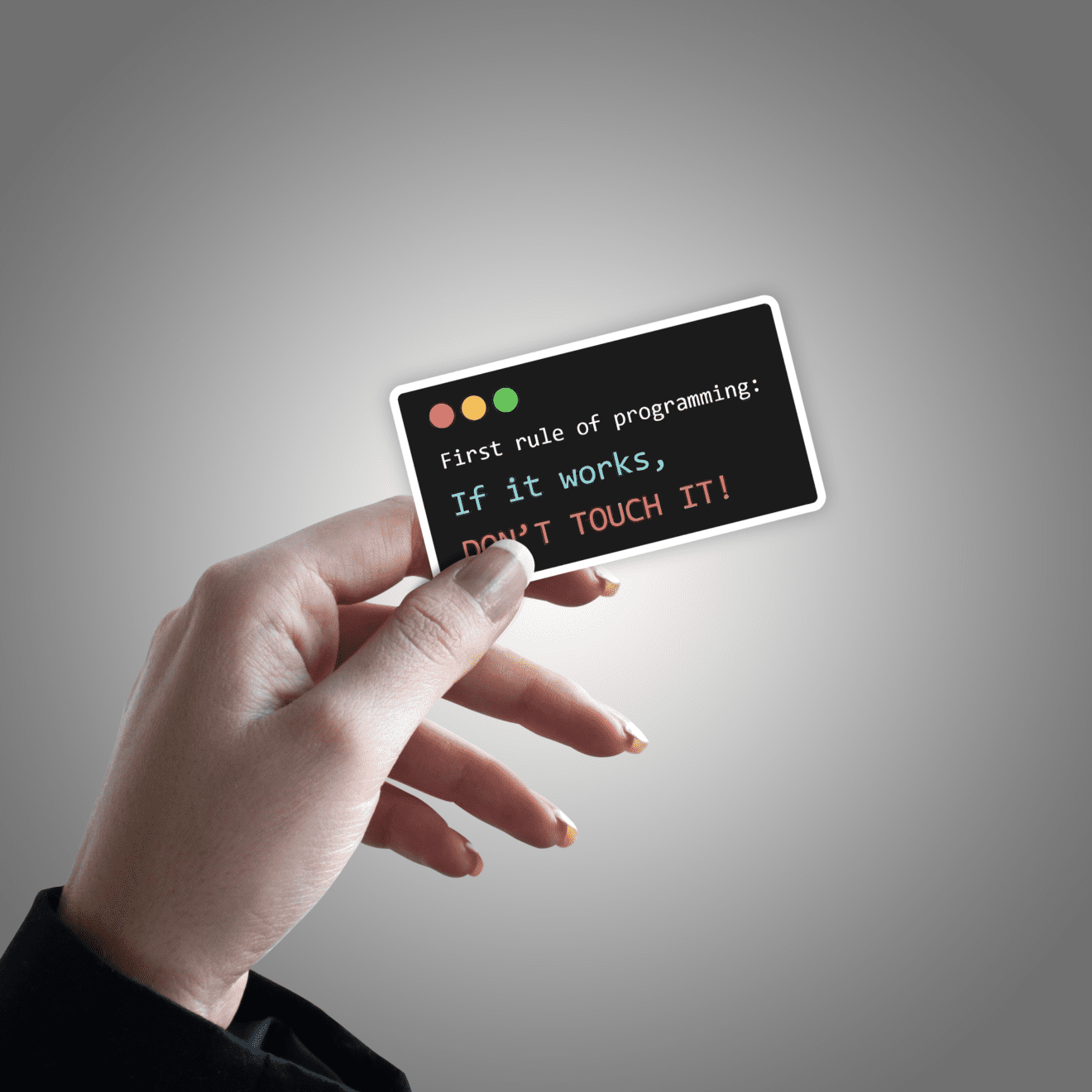 First Rule Of Programming Sticker – stickermirchi.com