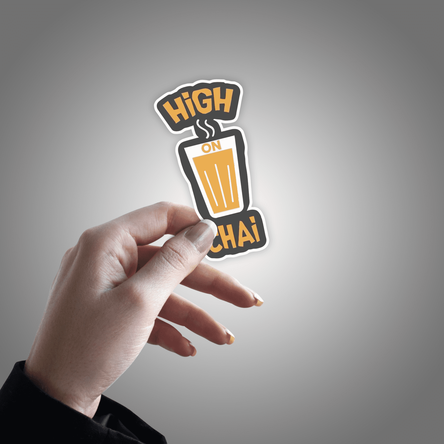High On Chai Sticker – stickermirchi.com