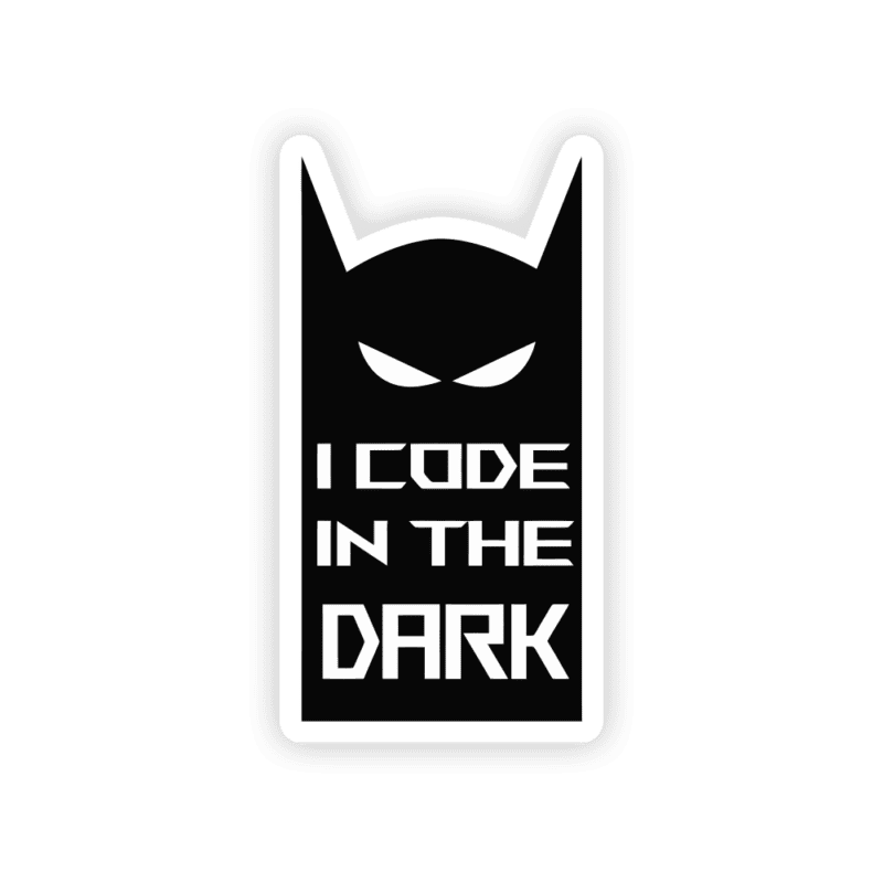 I Code In The Dark Sticker – stickermirchi.com
