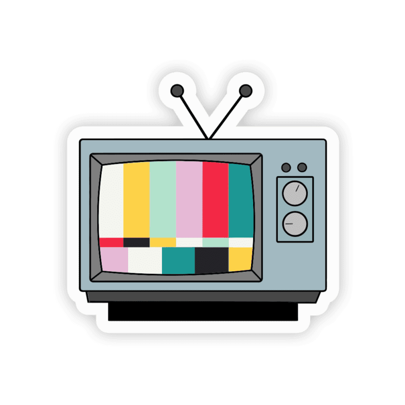 Retro Tv Sticker – stickermirchi.com