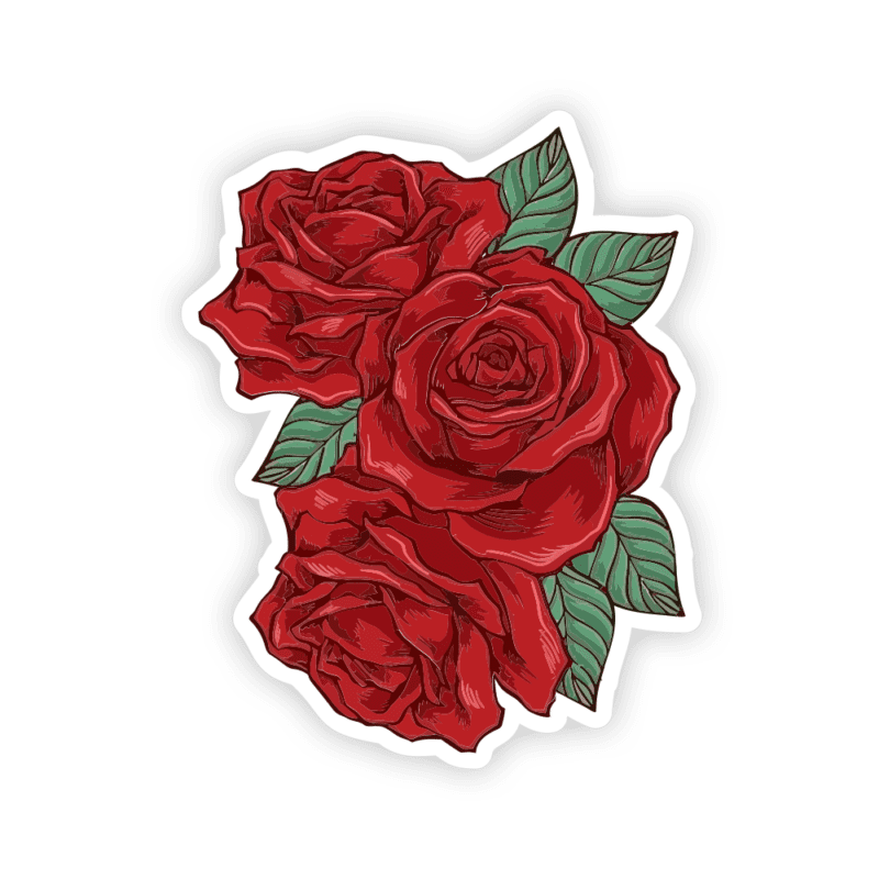 Roses Sticker – stickermirchi.com