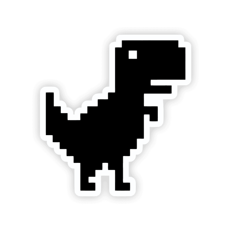 T Rex Pixel Sticker – stickermirchi.com