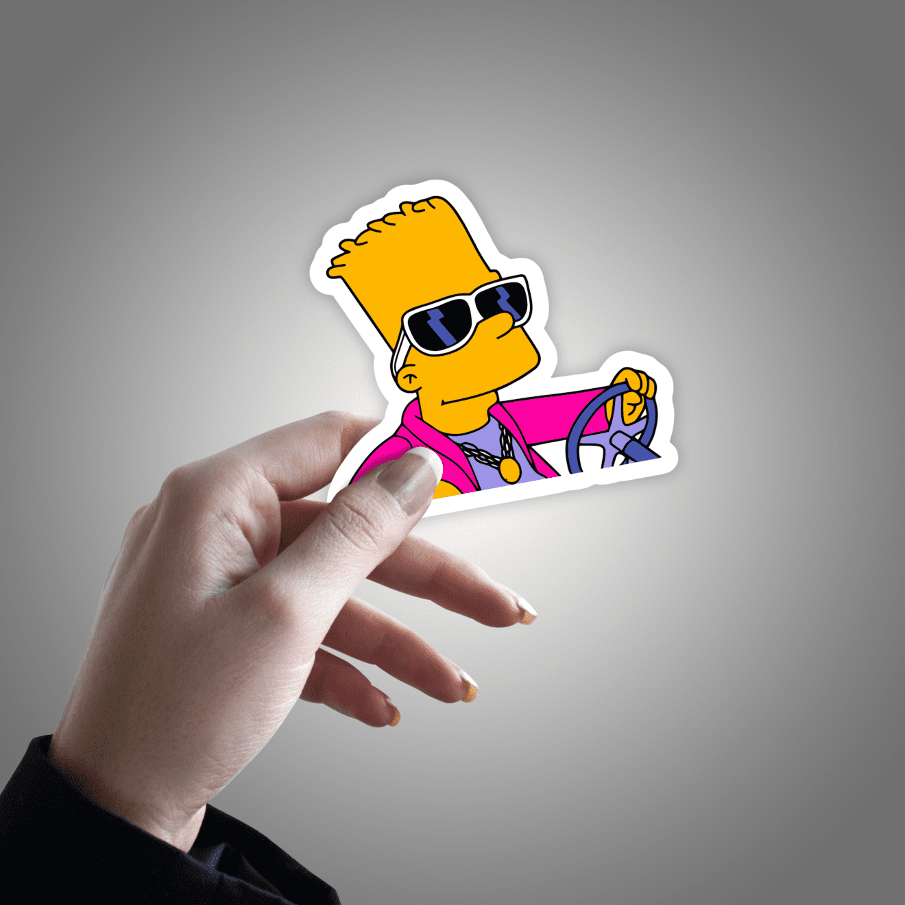 The Simpsons Driving Sticker – stickermirchi.com