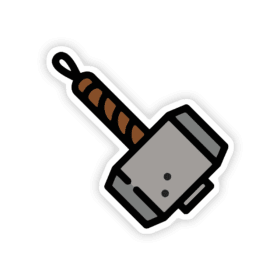 Thor Hammer Sticker – stickermirchi.com