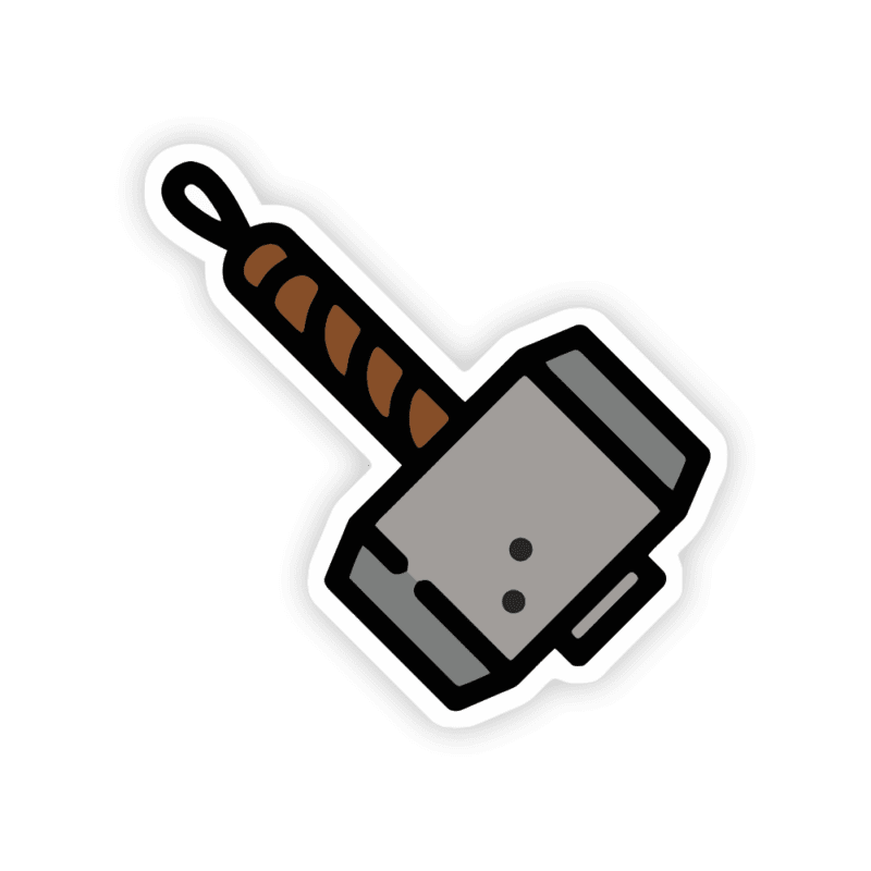 Thor Hammer Sticker – stickermirchi.com