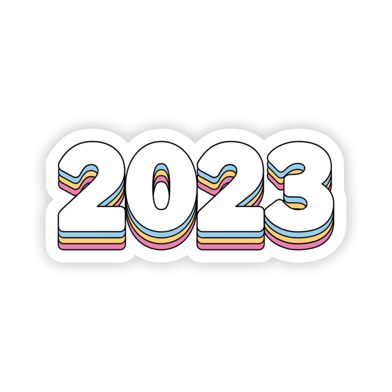 Year 2023 Sticker – stickermirchi.com