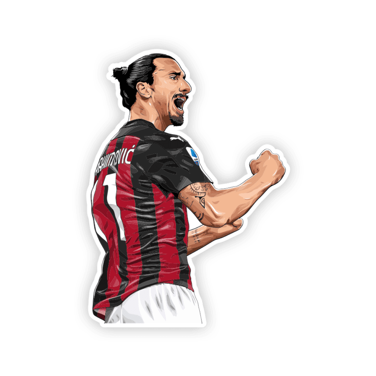 Zlatan Ibrahimovi? AC Milan Sticker – stickermirchi.com