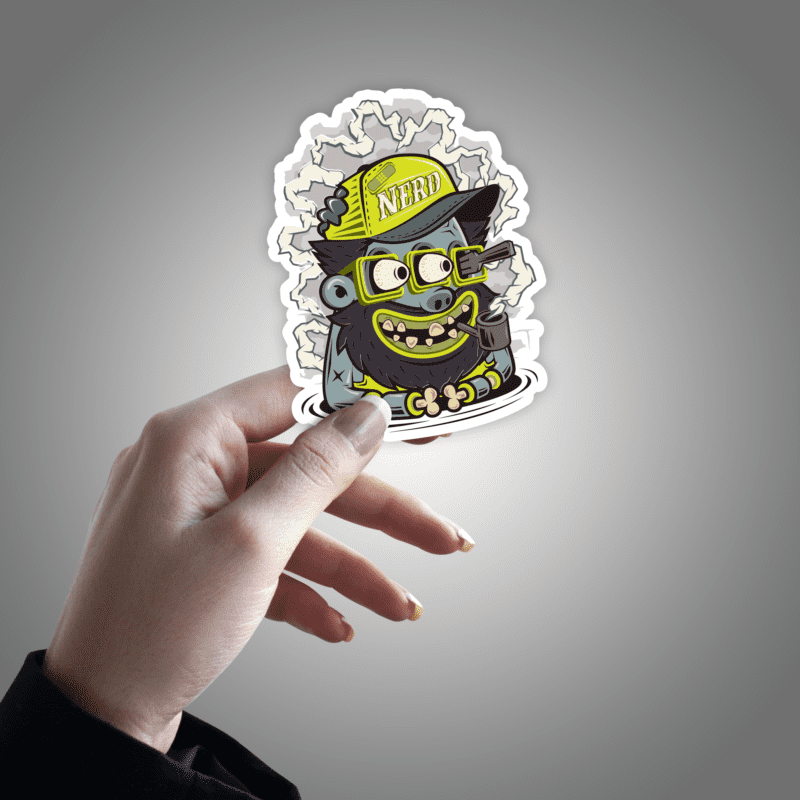 Captain Nerd Sticker – stickermirchi.com